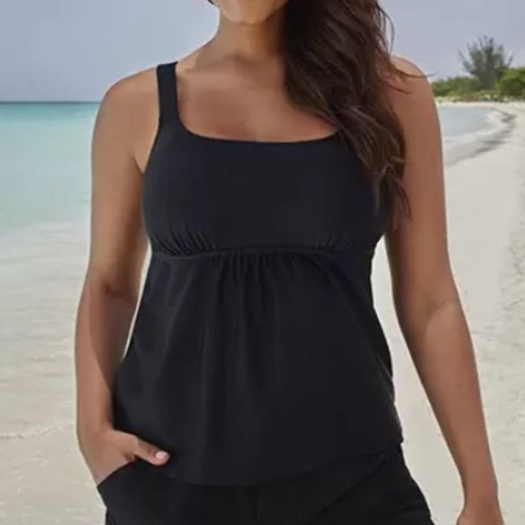 Swimsuits For All | Swim | Nwt Swimsuits For All Flared Empire Tankini ...